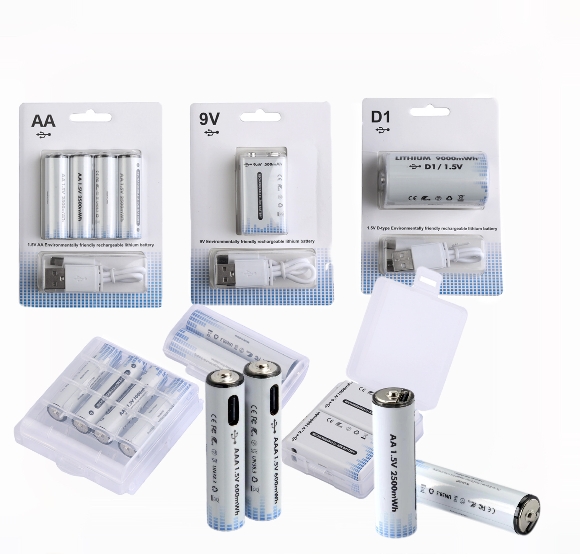 Custom GMCELL 9V USB-C rechargeable batteries manufacturers and ...